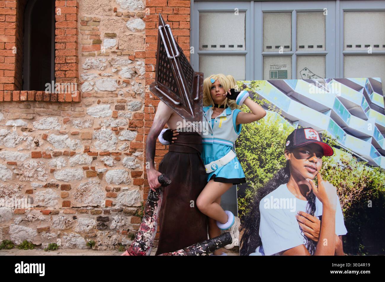 Athens, Greece. 17th May, 2026. Comicdom con Athens 2026: Pyramid Head ...