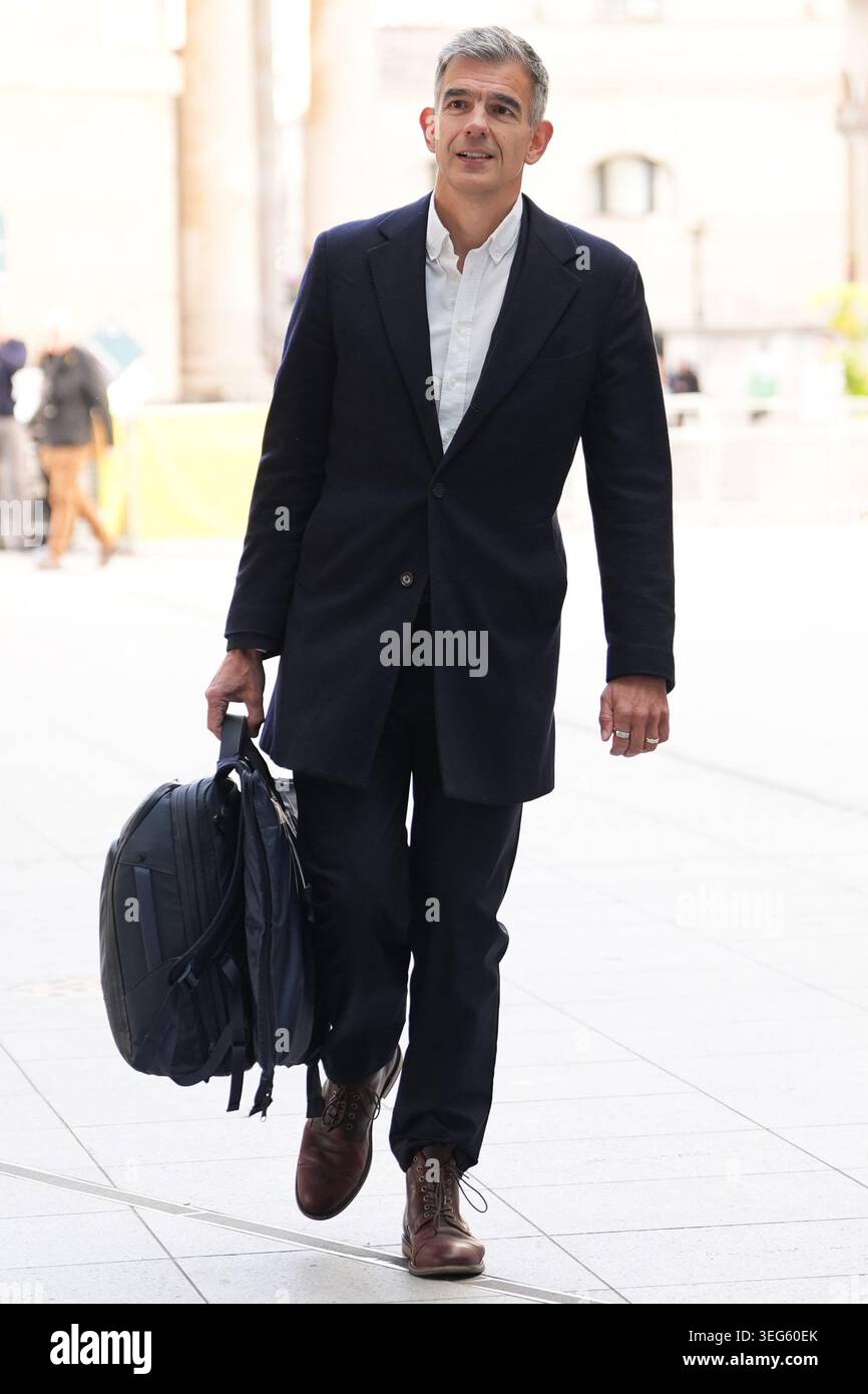 Matt Brittin, the new BBC director-general, arriving for his first day ...