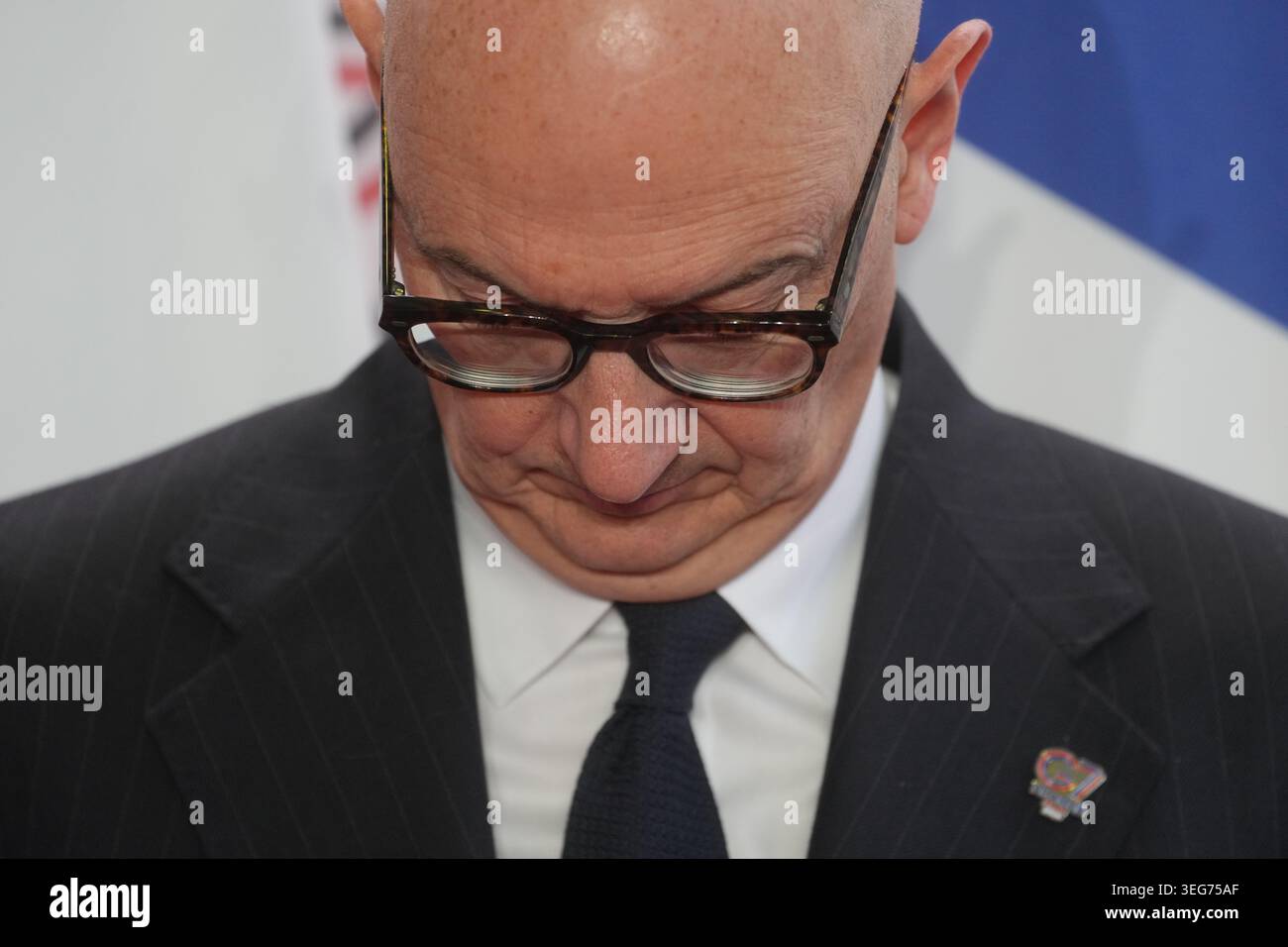 French Finance Minister Roland Lescure arrives to attend the G7 finance ...