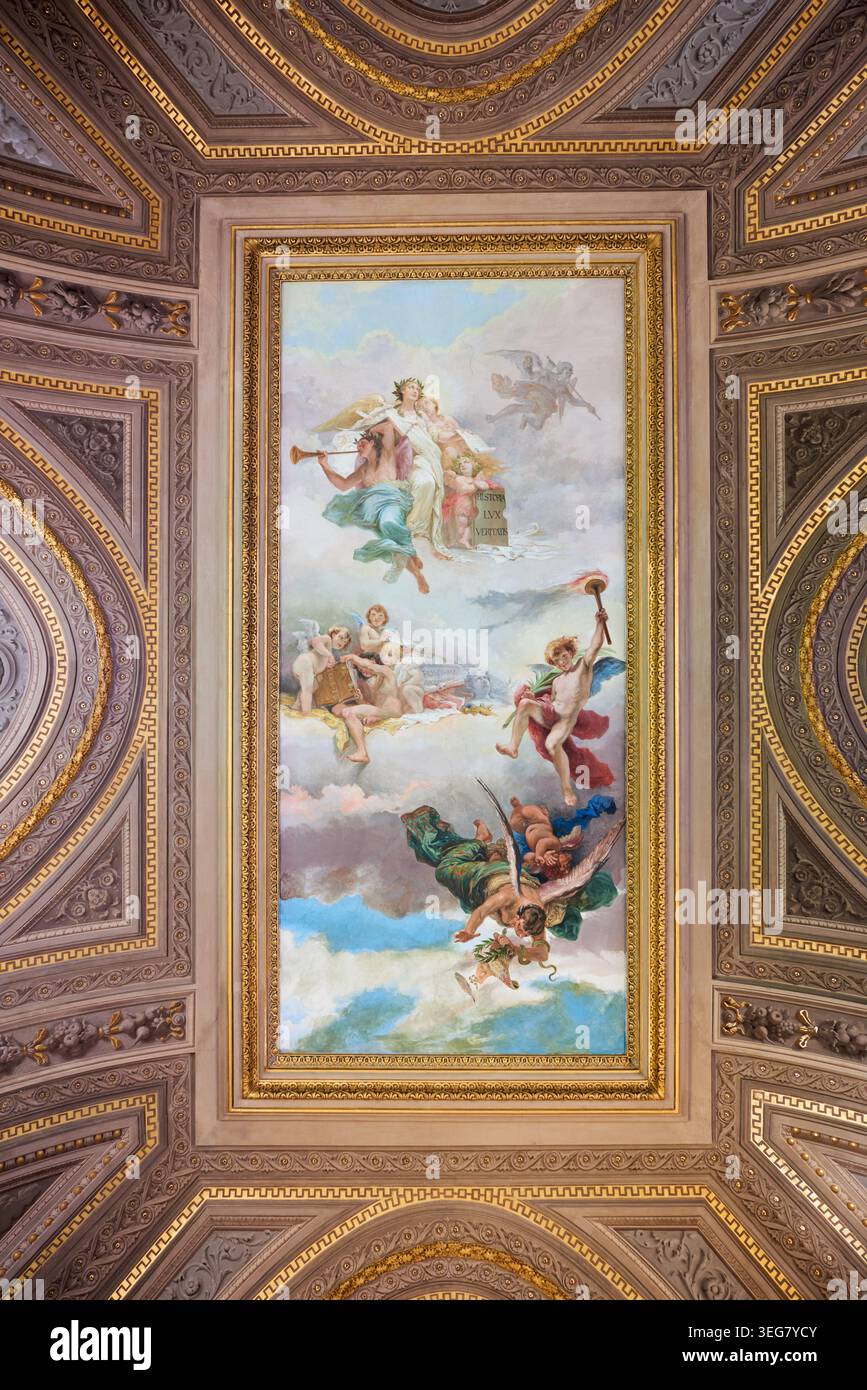 Vatican City, Vatican – August 12, 2025: Ceilings decorated with ...