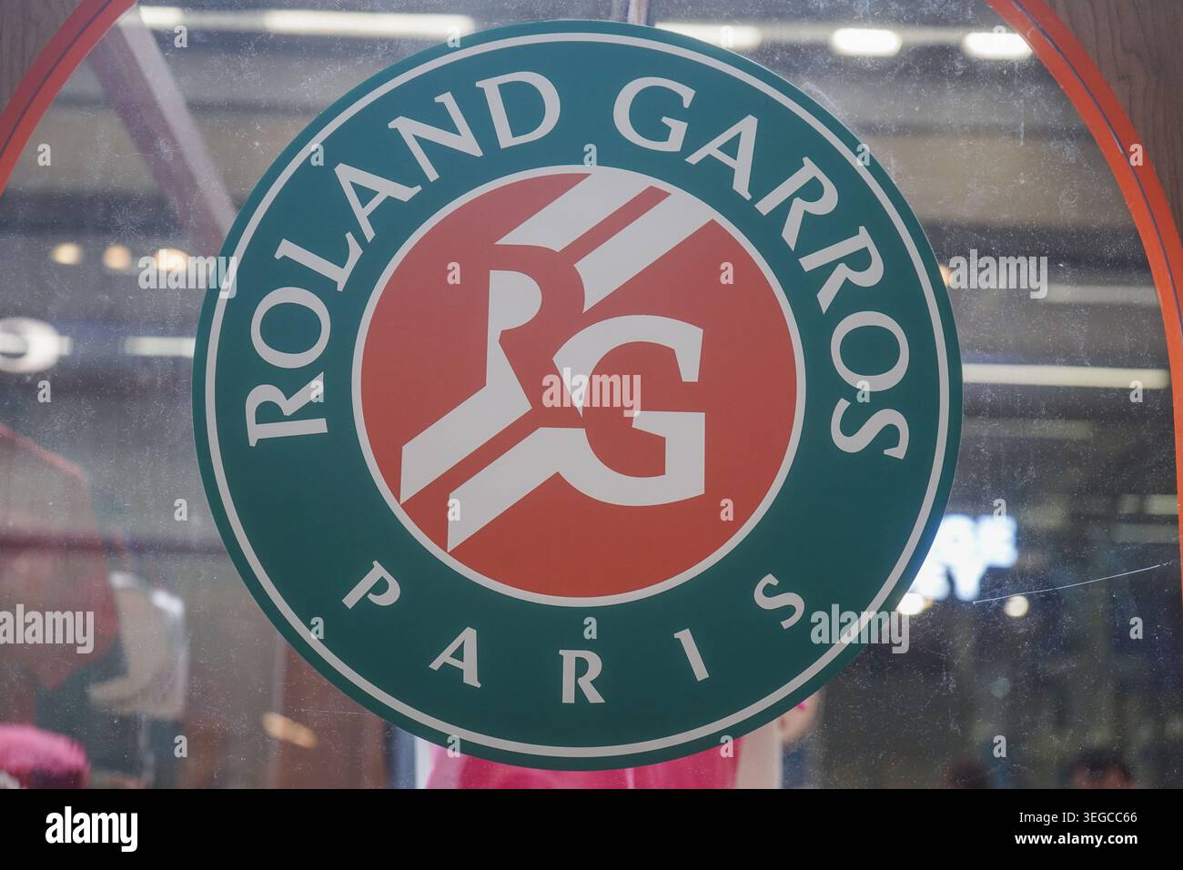 The official logo of Roland-Garros (French Open) 2026, displayed ahead ...
