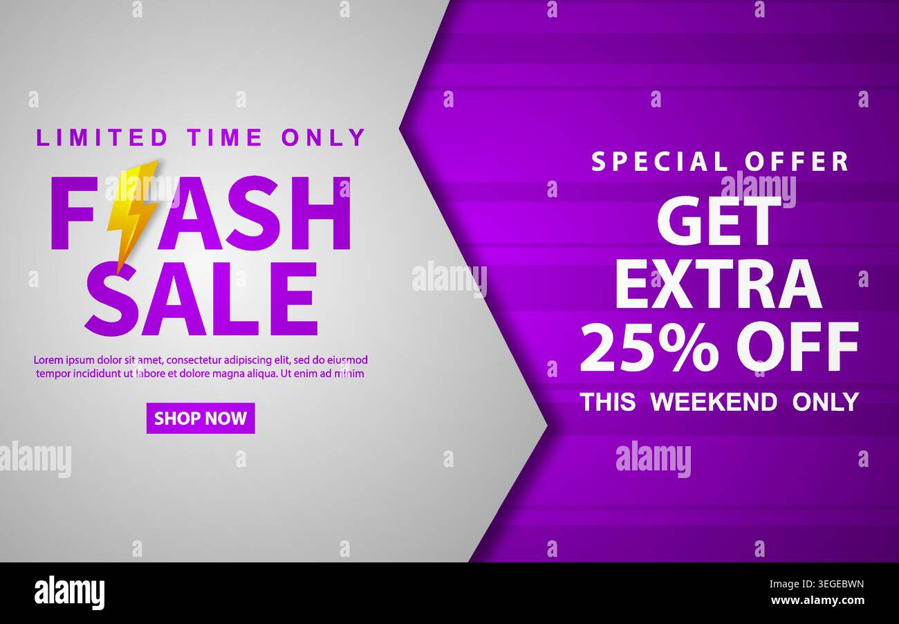 Flash Sale Banner for web or social media Stock Vector Image & Art - Alamy