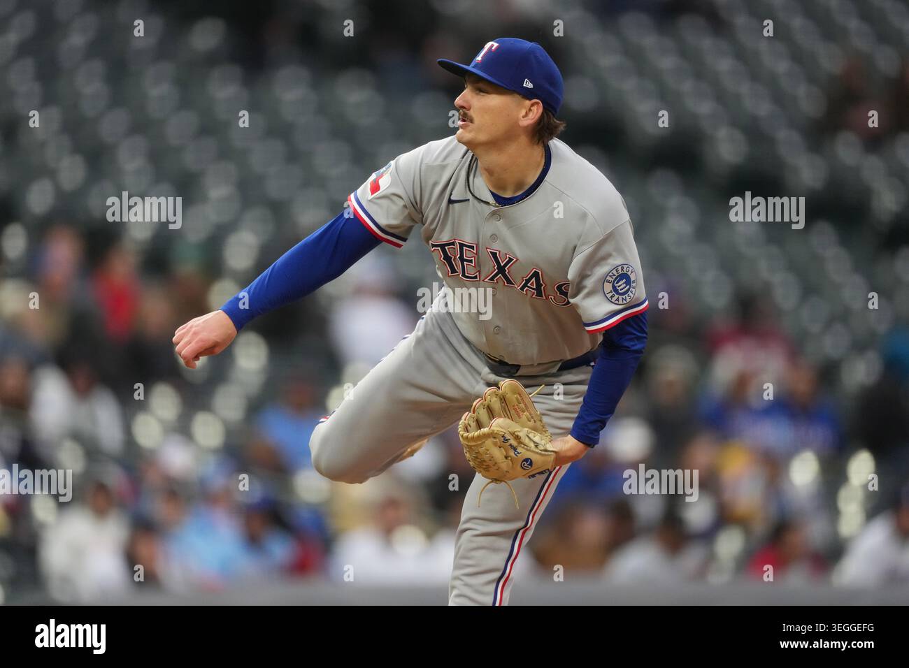 Texas Rangers relief pitcher Peyton Gray (75) in the second inning of a ...