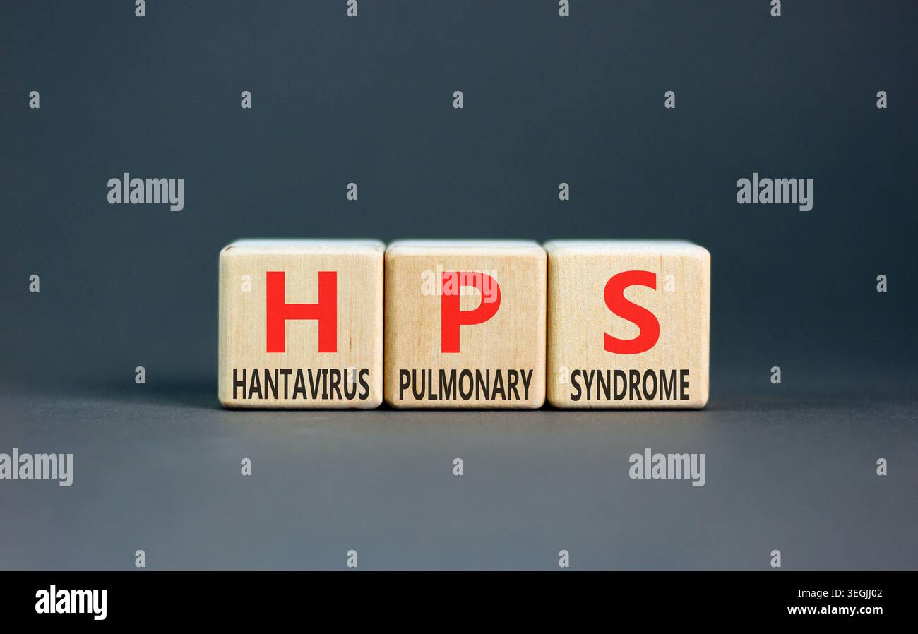 HPS hantavirus pulmonary syndrome symbol. Concept words HPS hantavirus ...