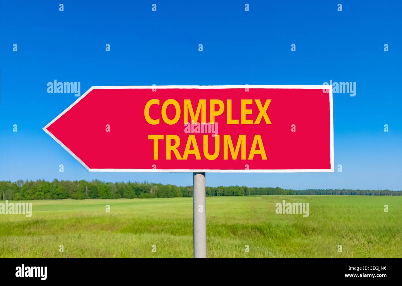 Complex trauma words symbol. Concept words Complex trauma on beautiful ...