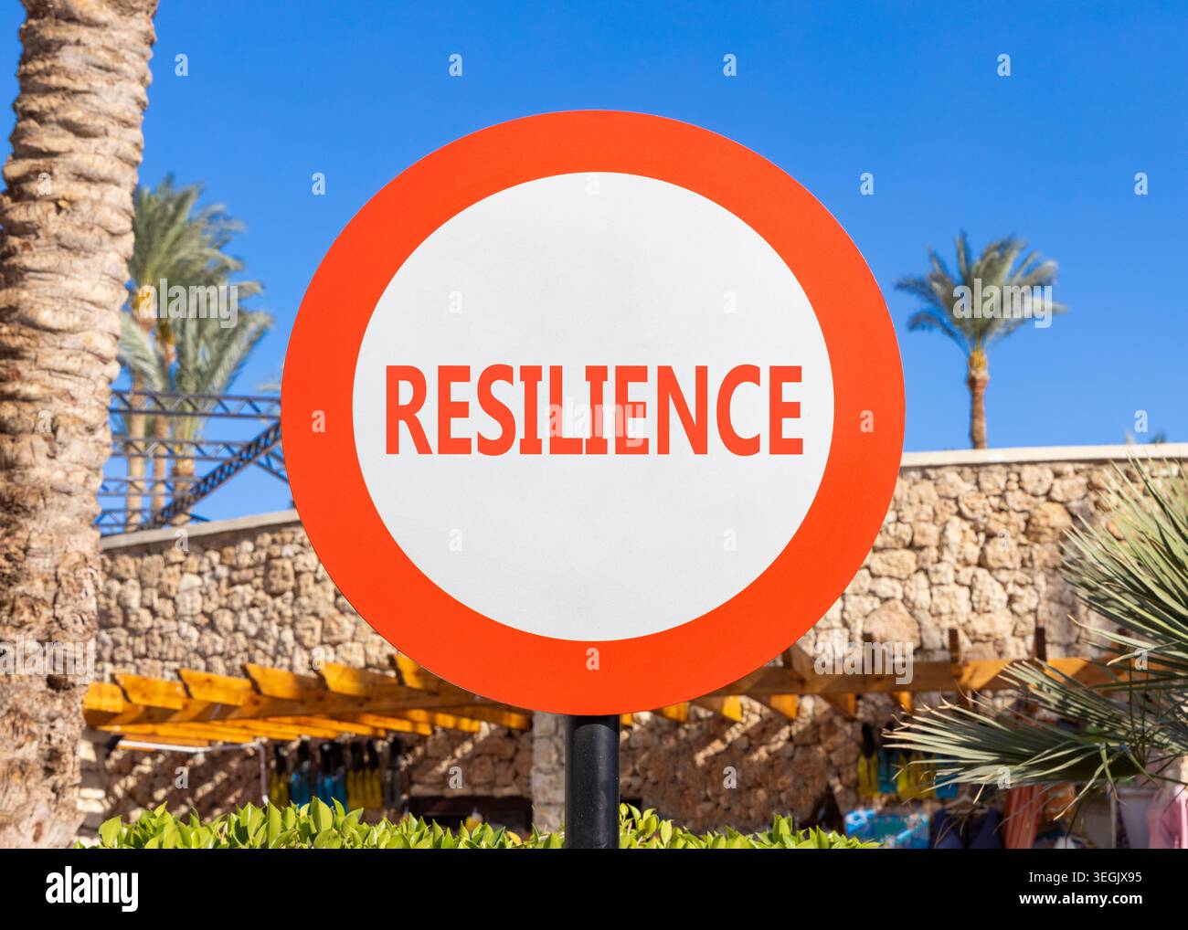 Resilience symbol. Concept word Resilience on beautiful red and white ...