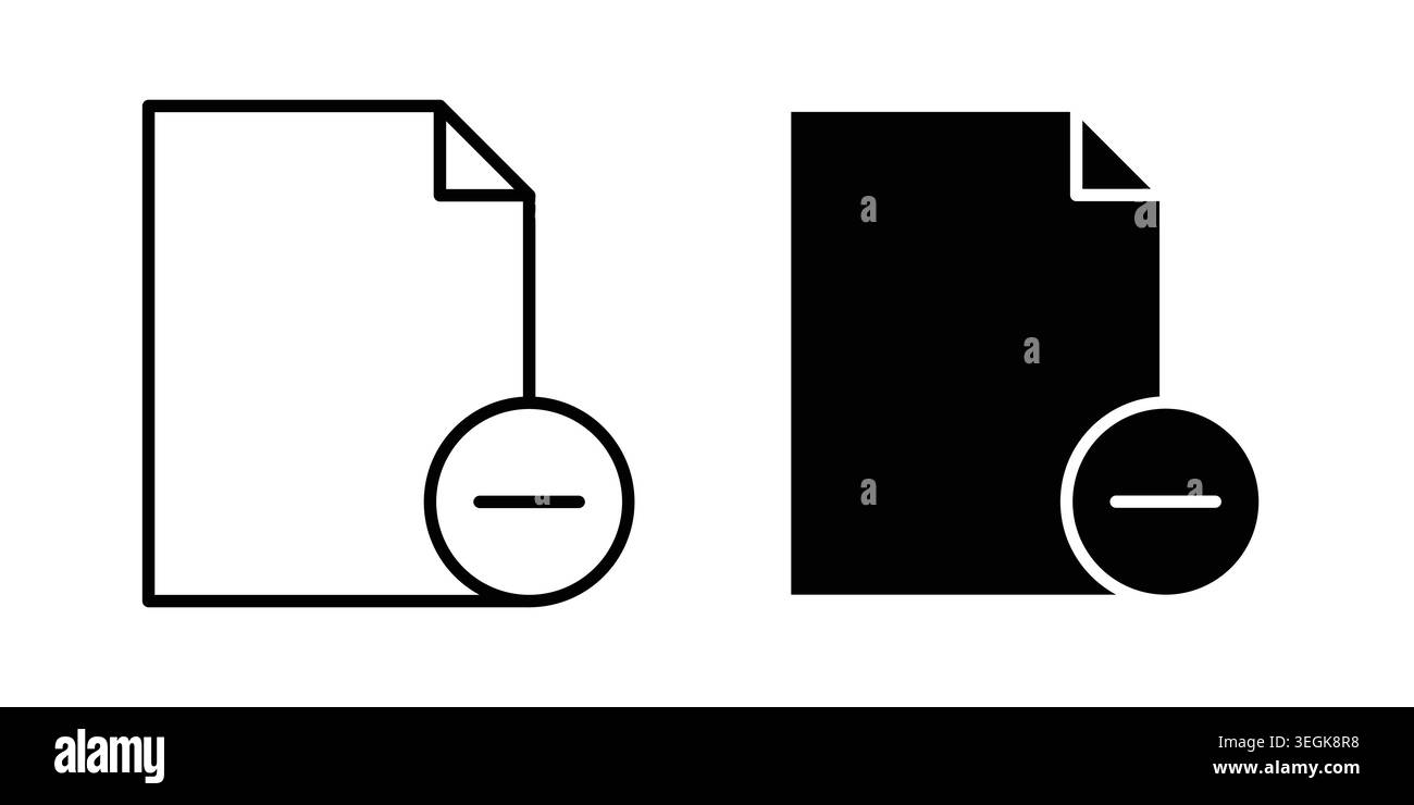 Remove file icon logo. Outline style icons with flat versions Stock ...