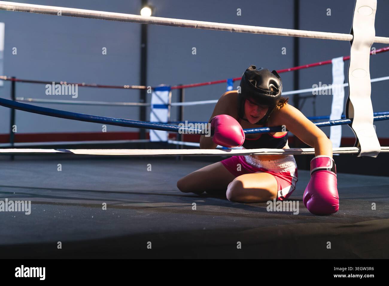 Fatigued athlete in black hi-res stock photography and images - Alamy