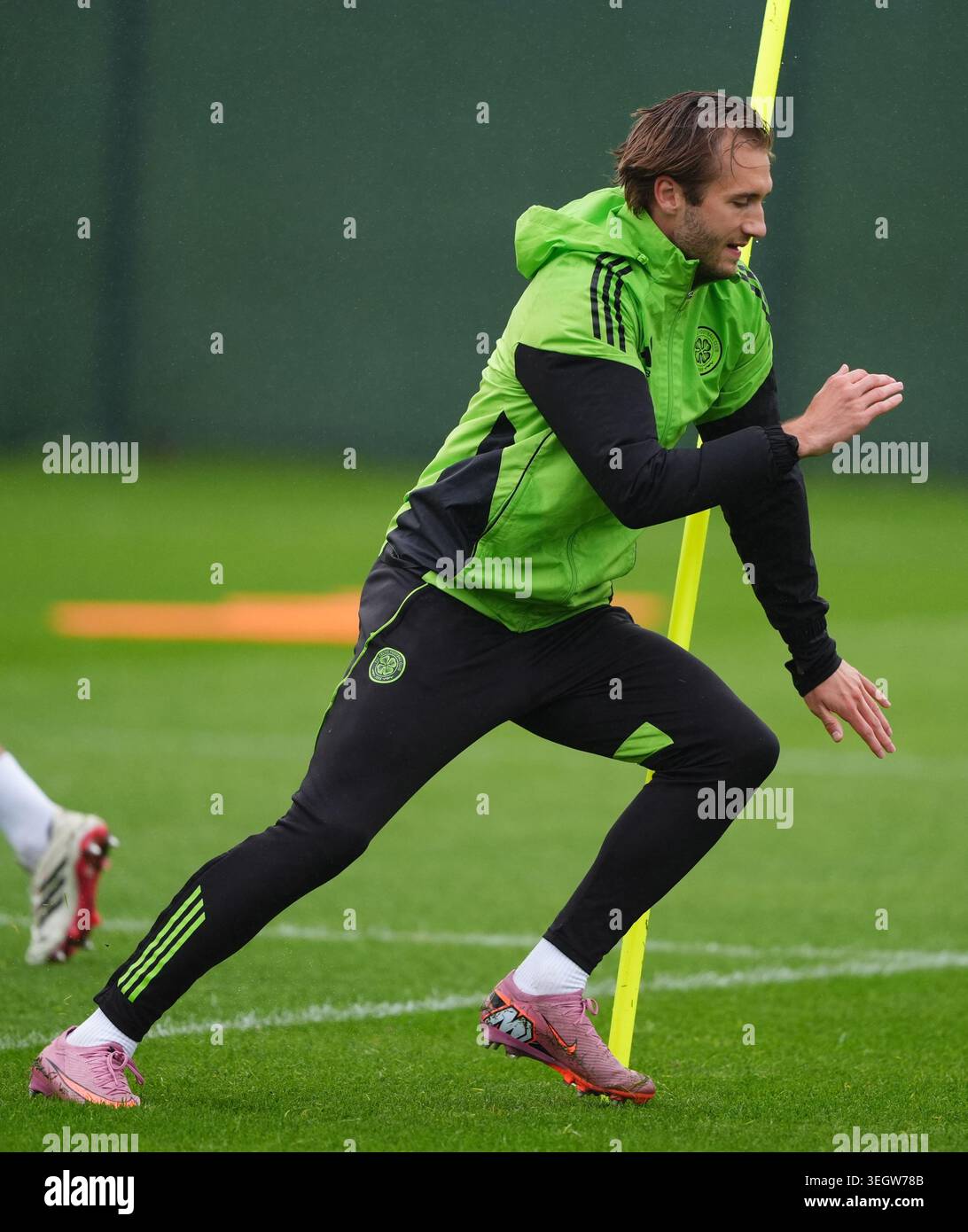 Celtic's Benjamin Nygren during a training session at Lennoxtown ...