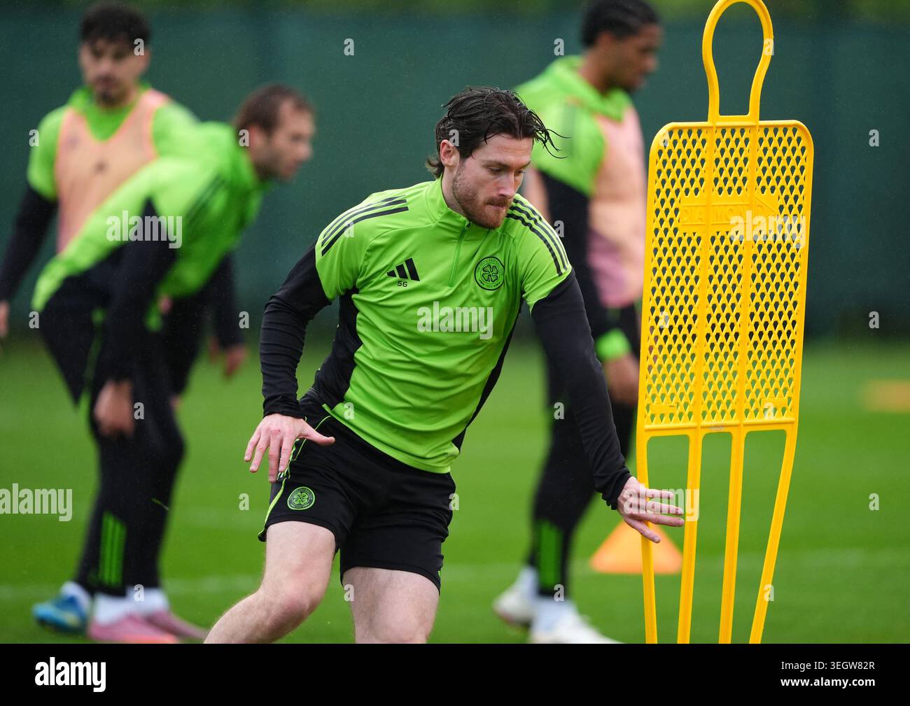 Celtic's Anthony Ralston during a training session at Lennoxtown ...