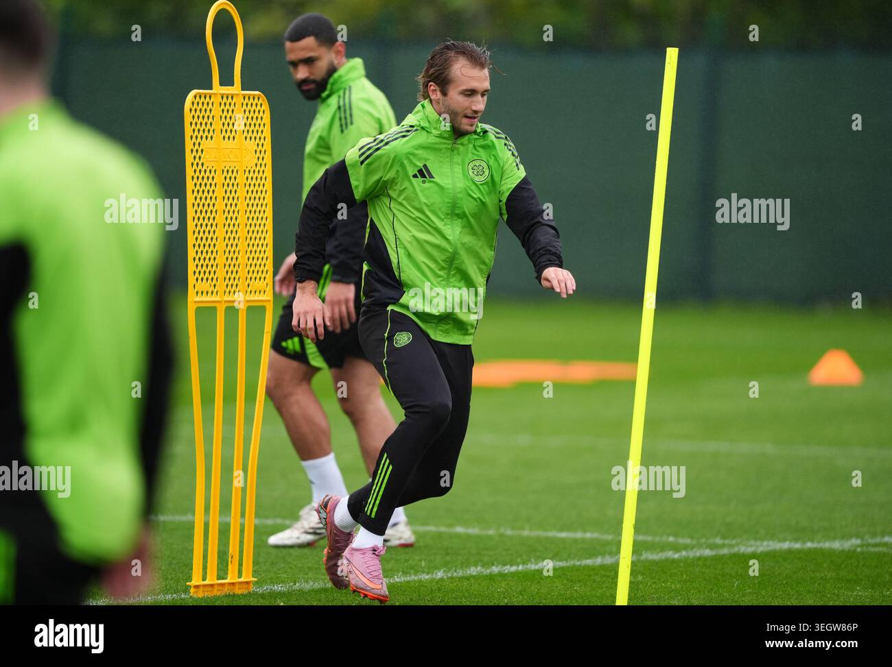 Celtic's Benjamin Nygren during a training session at Lennoxtown ...