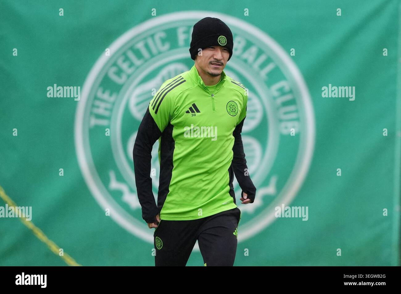 Celtic's Daizen Maeda during a training session at Lennoxtown Training ...