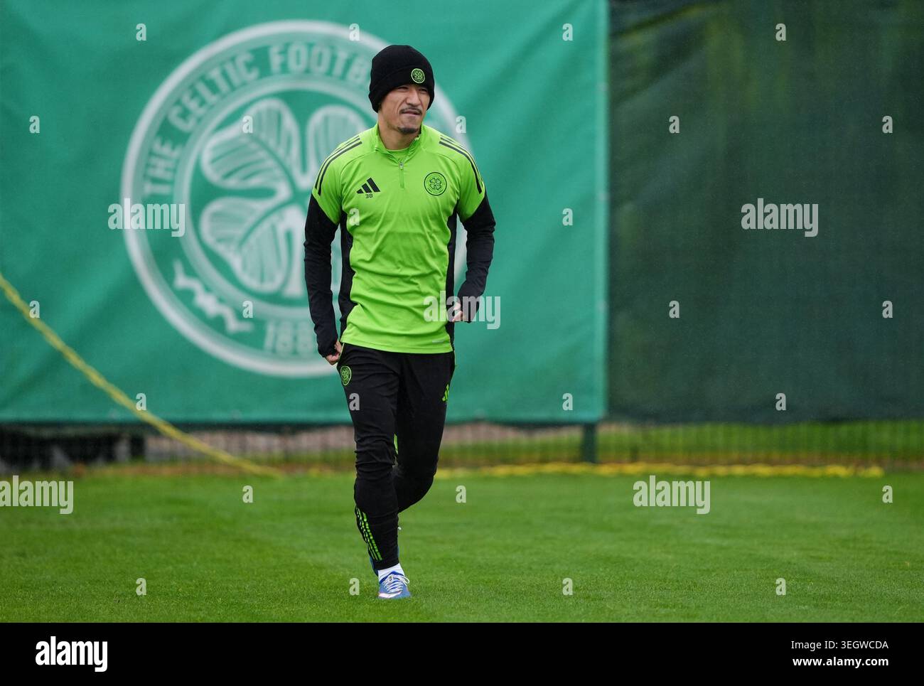 Celtic's Daizen Maeda during a training session at Lennoxtown Training ...
