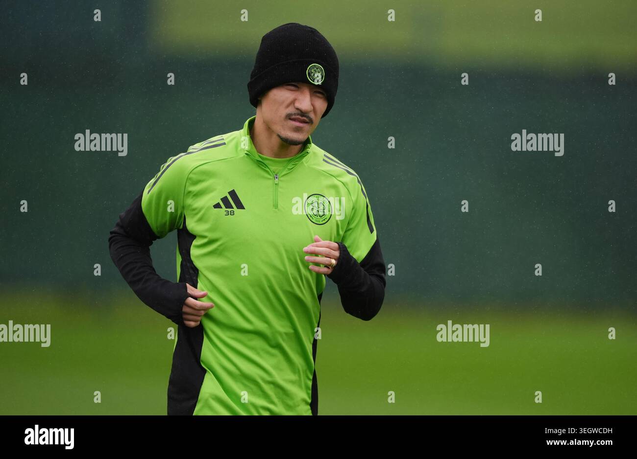 Celtic's Daizen Maeda during a training session at Lennoxtown Training ...