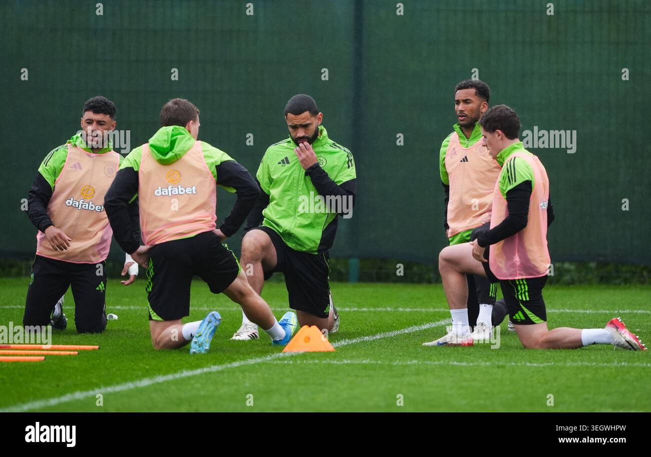 Celtic's Cameron Carter-Vickers (centre) during a training session at ...
