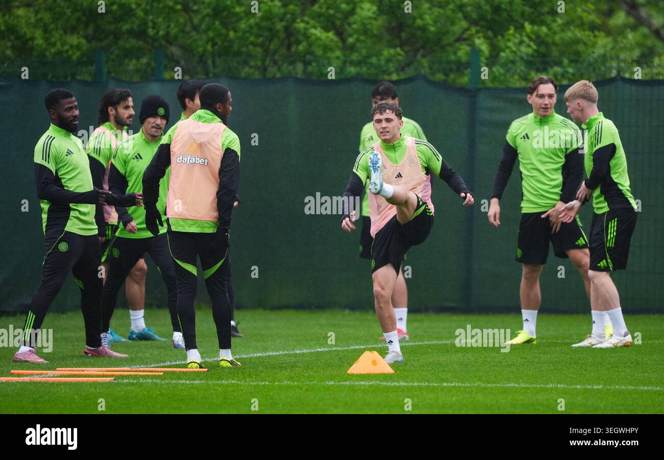 Celtic's Callum Osmand during a training session at Lennoxtown Training ...