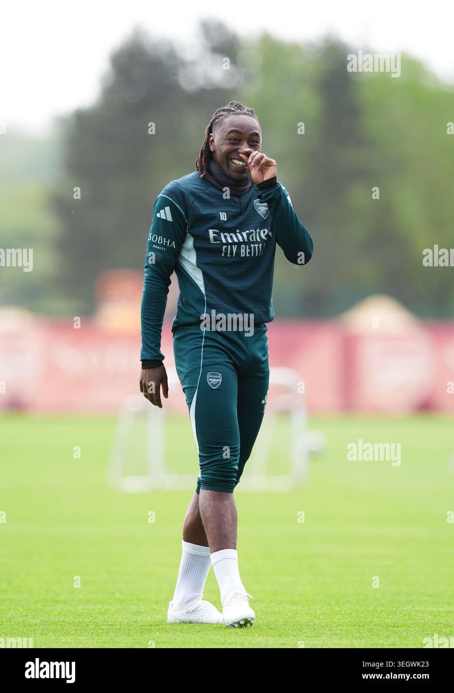 Arsenal's Eberechi Eze during the training session at the Sobha Realty ...