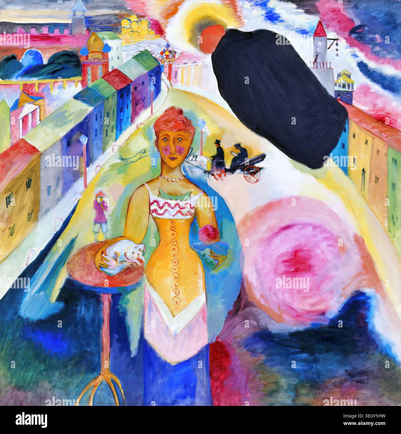 Lady in Moscow (Dame in Moskau), 1912 by Wassily Kandinsky Stock Vector ...