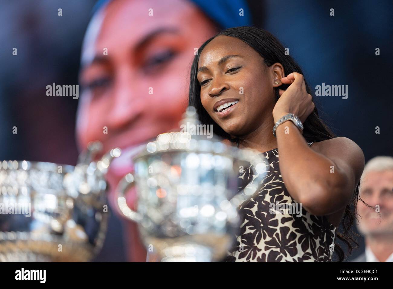 Coco Gauff attends the Drawing Ceremony prior to the 2026 French Open ...