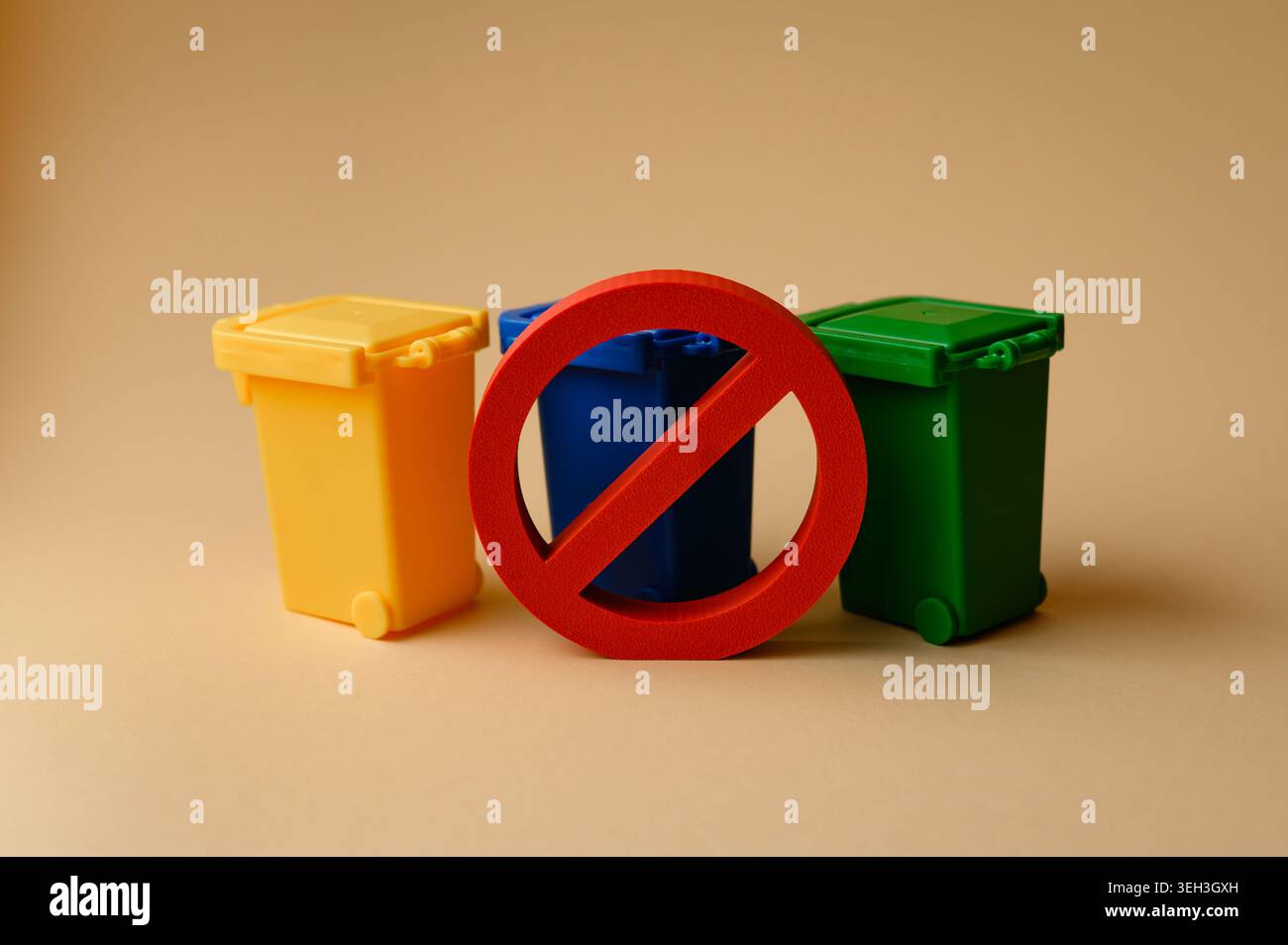 Conceptual background for waste sorting, trash, and home containers for ...