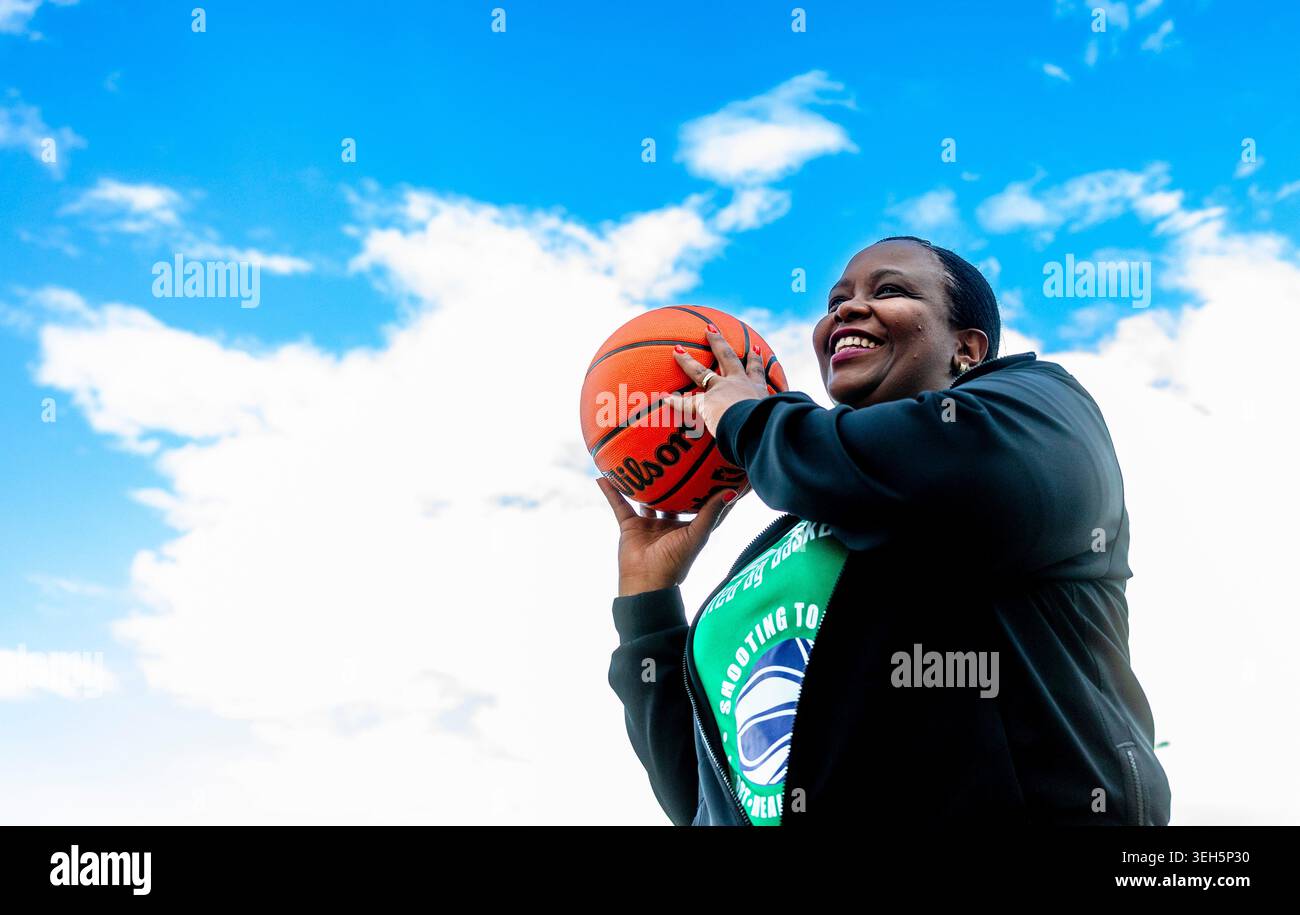 May 23, 2025. NBA Africa Chief Executive Officer Clare Akamanzi during ...