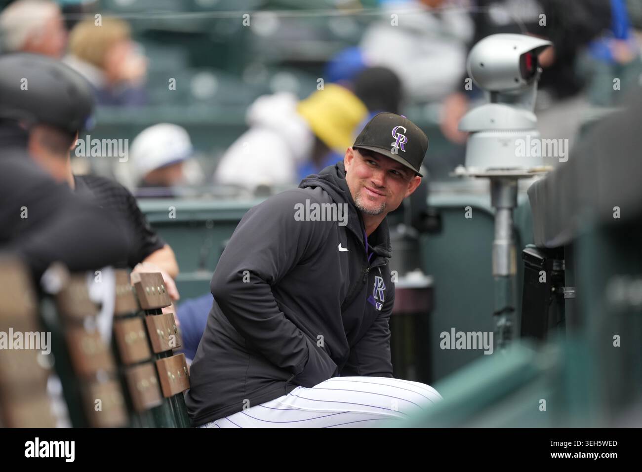 Colorado Rockies manager Warren Schaeffer (4) in the first inning of a ...