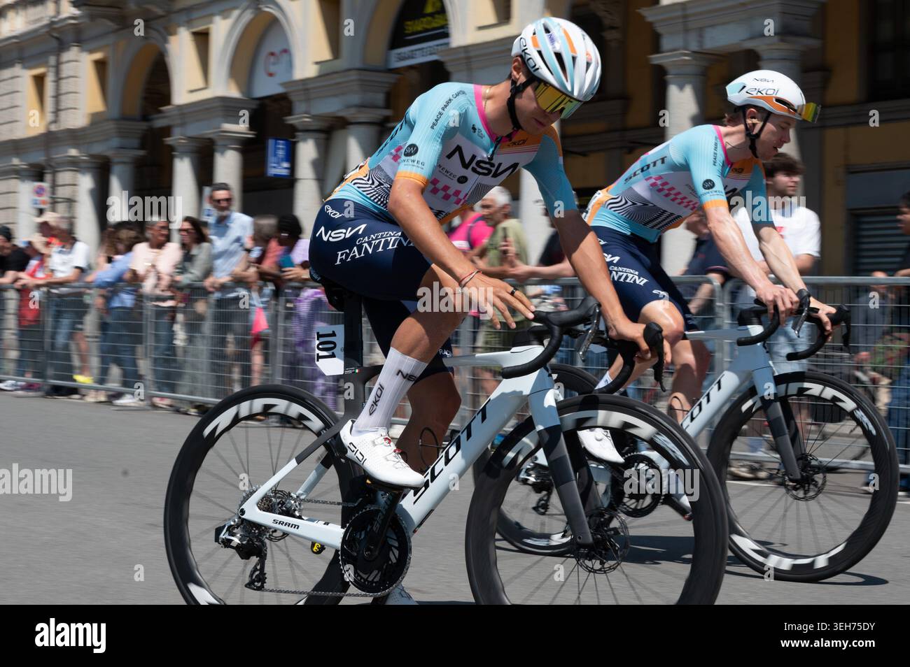 IPA84990170 - Alessandro Pinarello, NSN cycling team at the start of ...