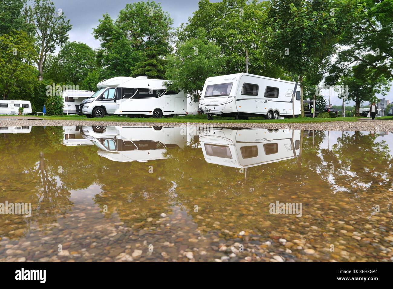 20.05.2026, Köln - Deutschland. Campingplatz nach starkem Regen. *** 20 ...