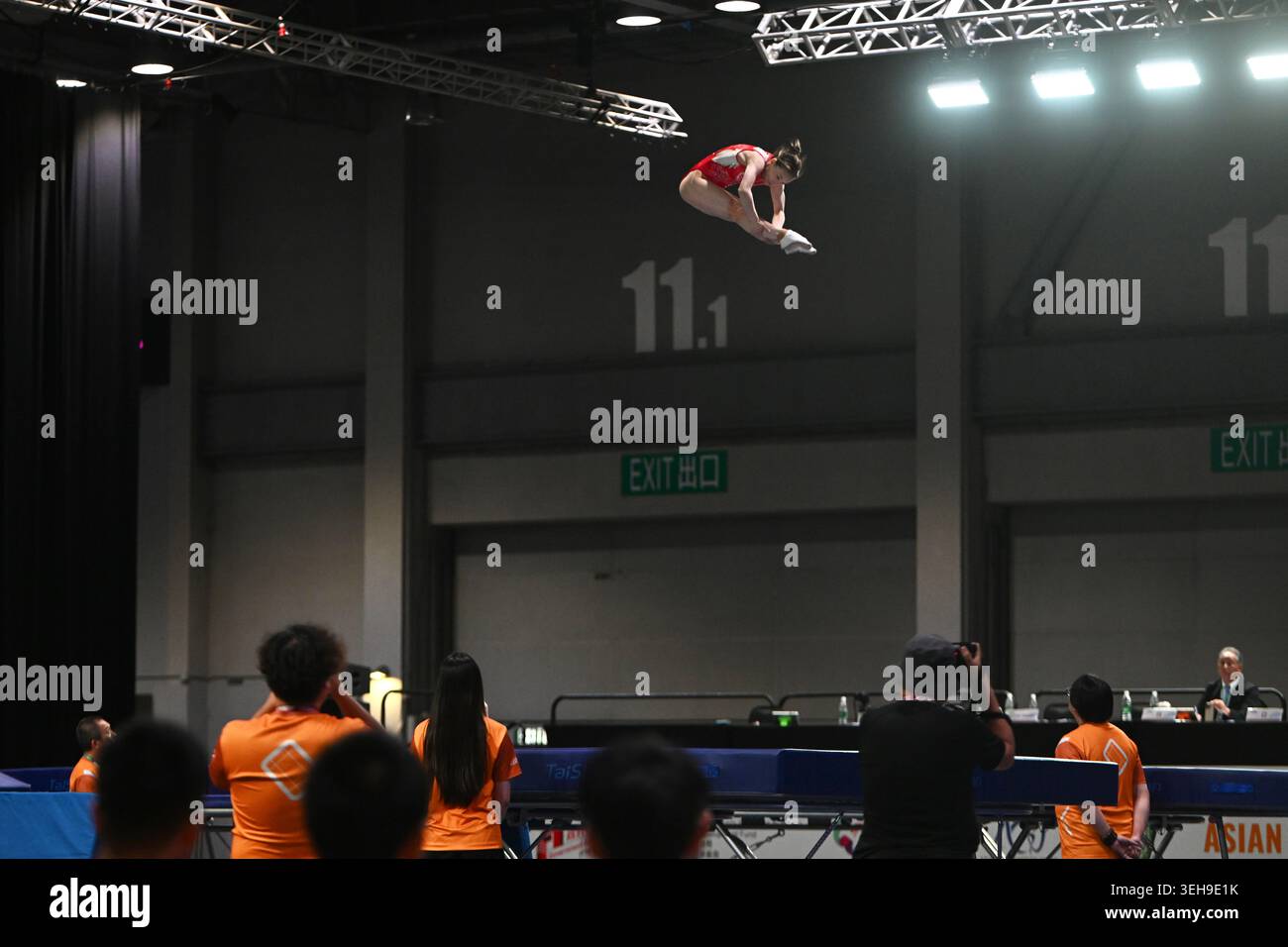 Fan Xinyi, a Chinese trampoline player during the 7th Trampoline Asian ...