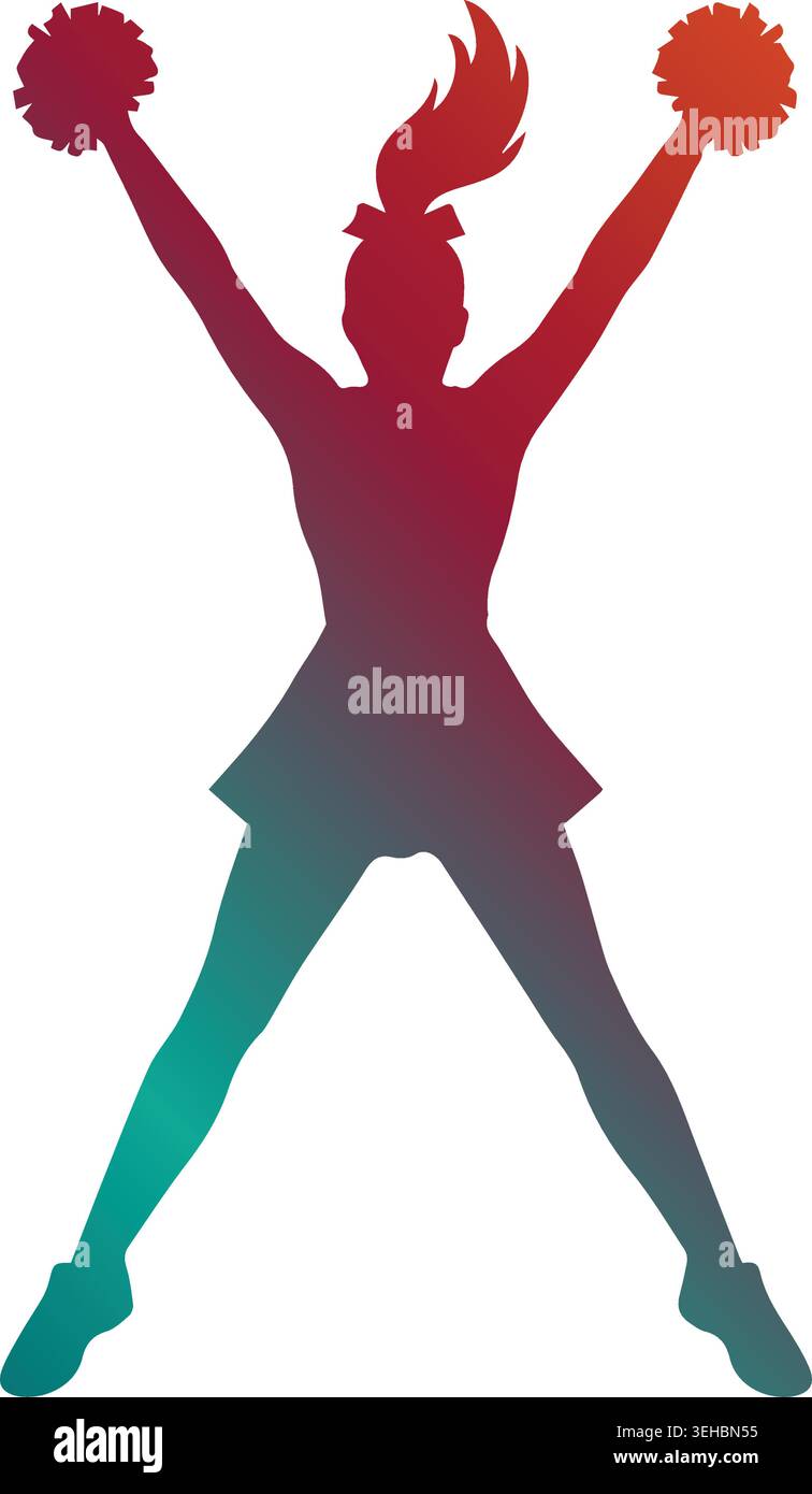 Cheerleader skill illustration hi-res stock photography and images - Alamy