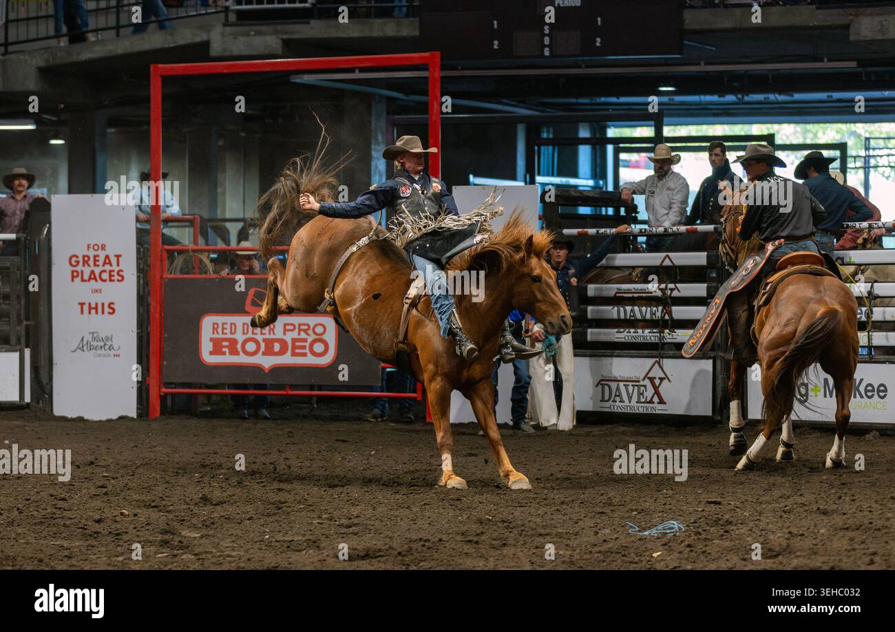 Red Deer, Canada. 24 May, 2026. Ethan Mazurenko of Thorhild, Alberta ...