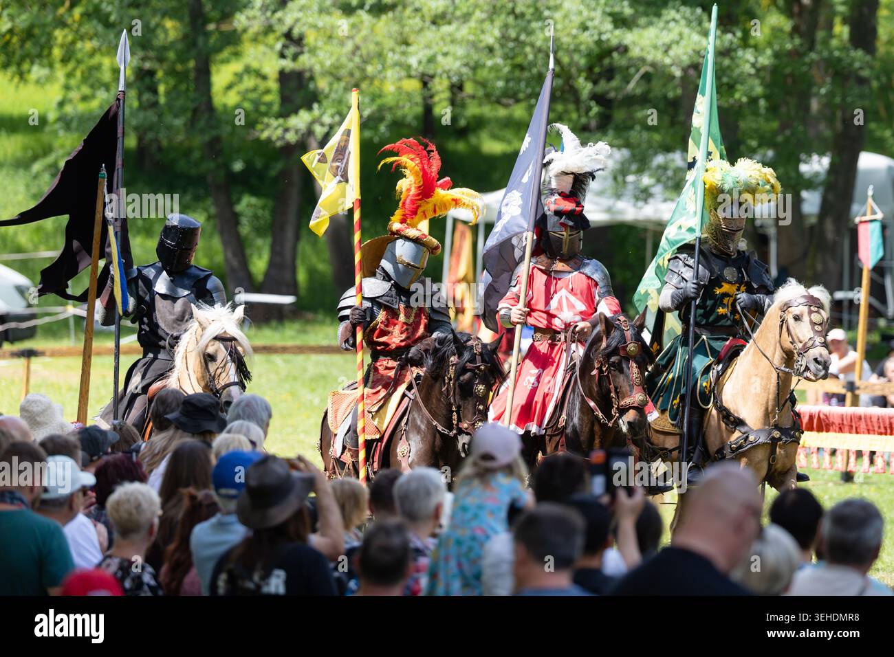 24 May 2026, Thuringia, Ohrdruf: Showmen ride horses at the Great ...