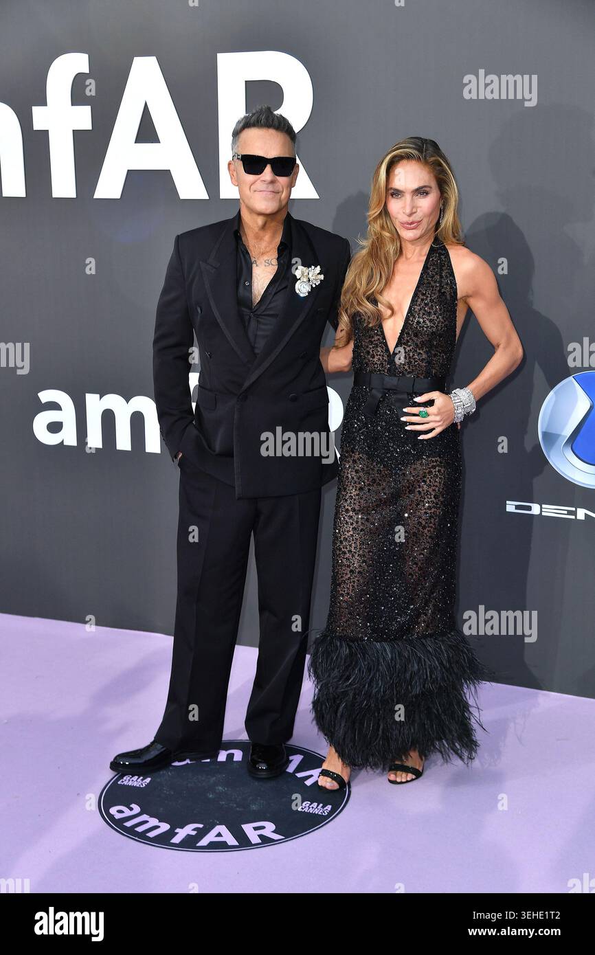 Robbie Williams and Ayda Field attend the amfar Gala 2026 presented by ...