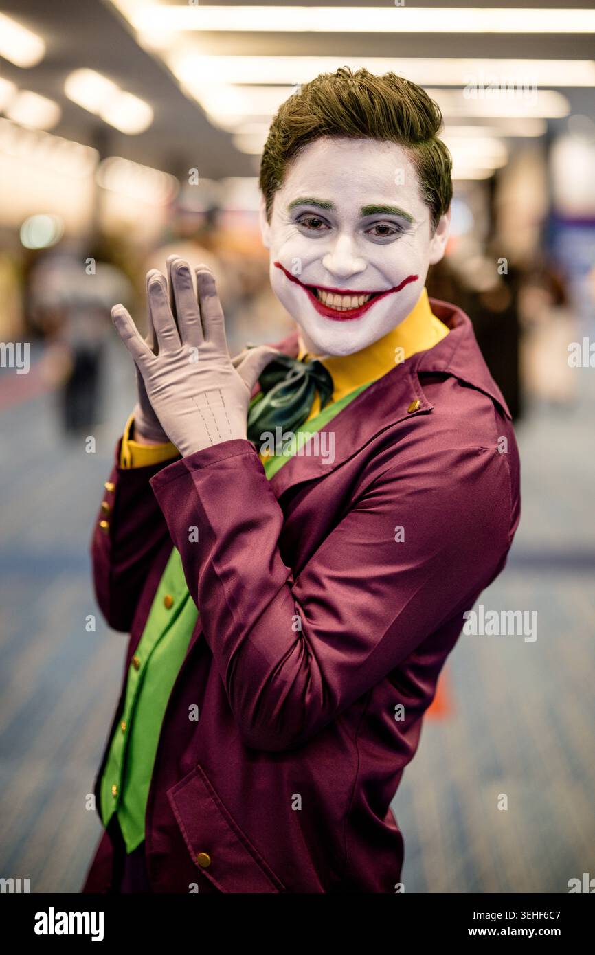 Houston, USA. 23rd May, 2026. Cosplayer dressed as The Joker attends ...