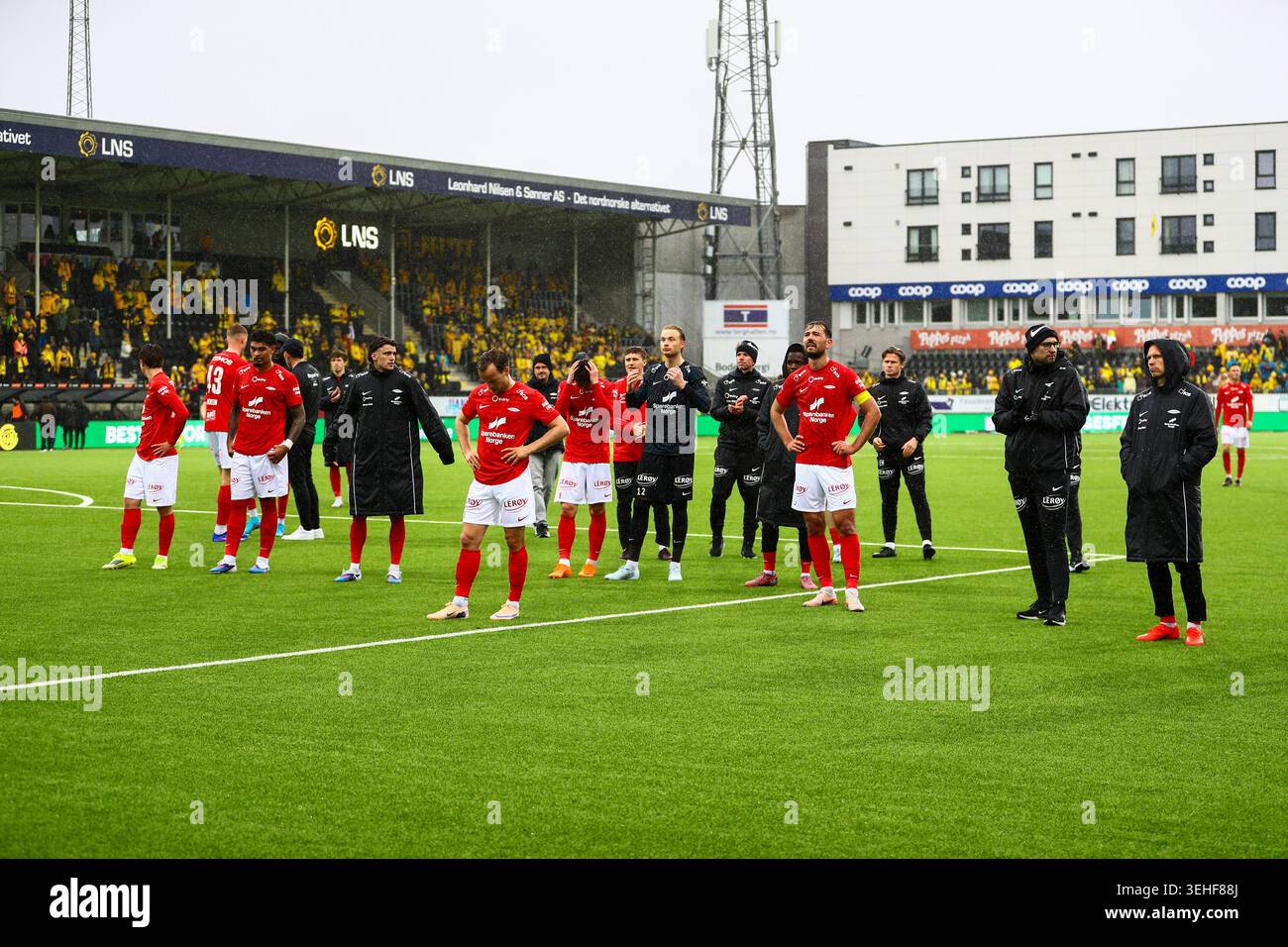 Bodø 20260524. Fire after the elite football match between Bodø/Glimt ...