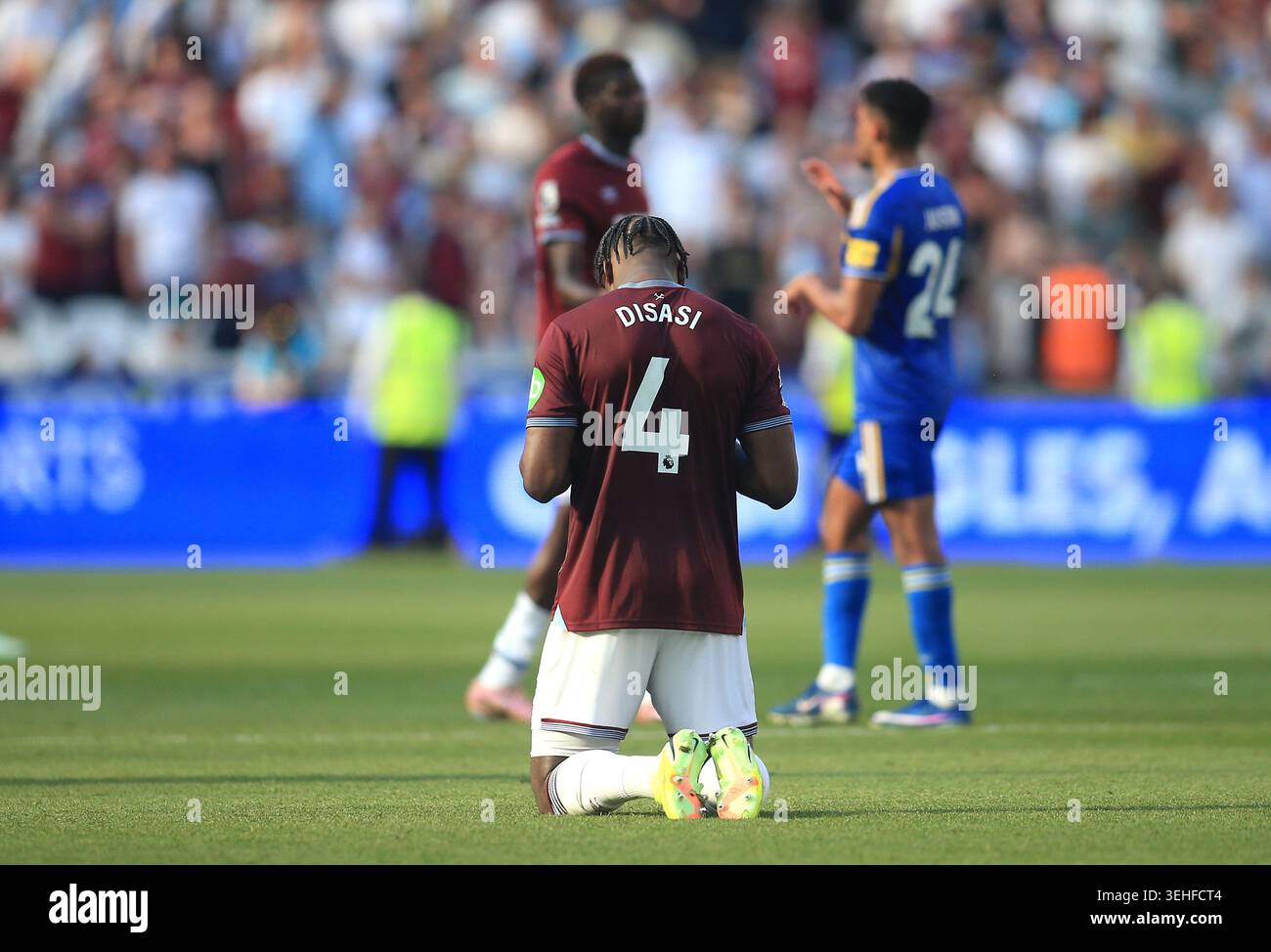 West Ham United's Axel Disasi reacts after the final whistle in the ...