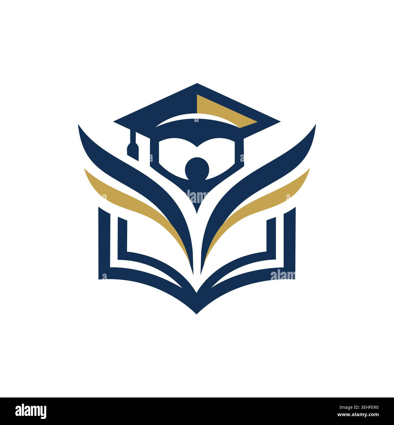 Professional and modern education logo template with book and ...