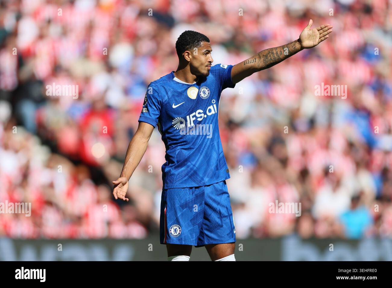 Chelsea's Levi Colwill during the Premier League match at the Stadium ...