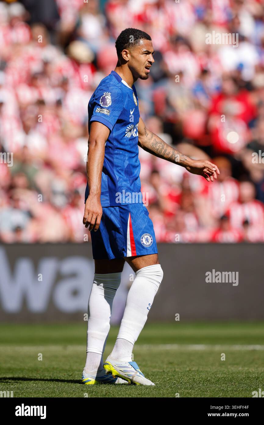 Levi Colwill of Chelsea during the Sunderland v Chelsea Premier League ...