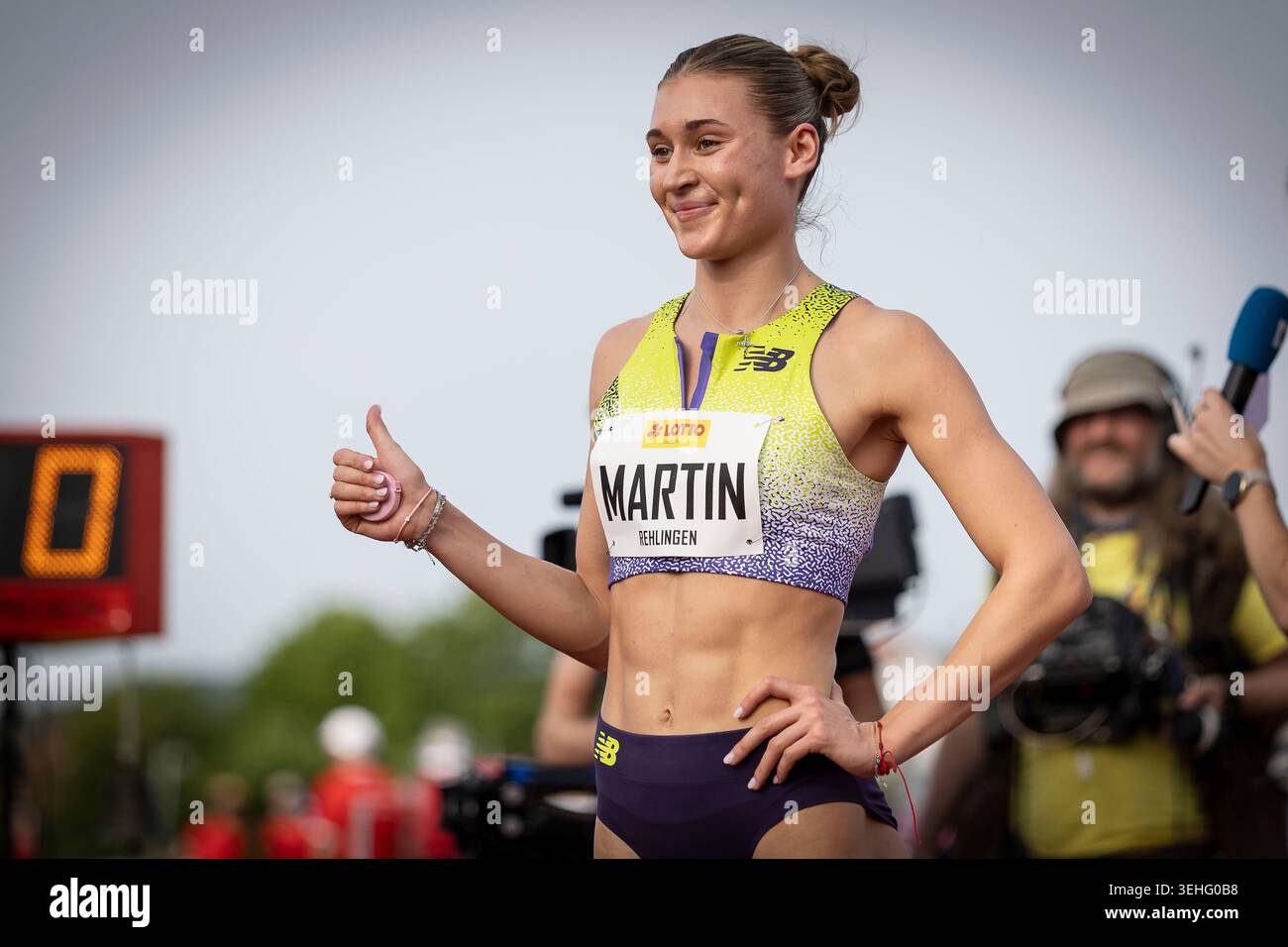 REHLINGEN , GERMANY - MAY 24: Johanna Martin (GER/1. LAV Rostock) happy ...