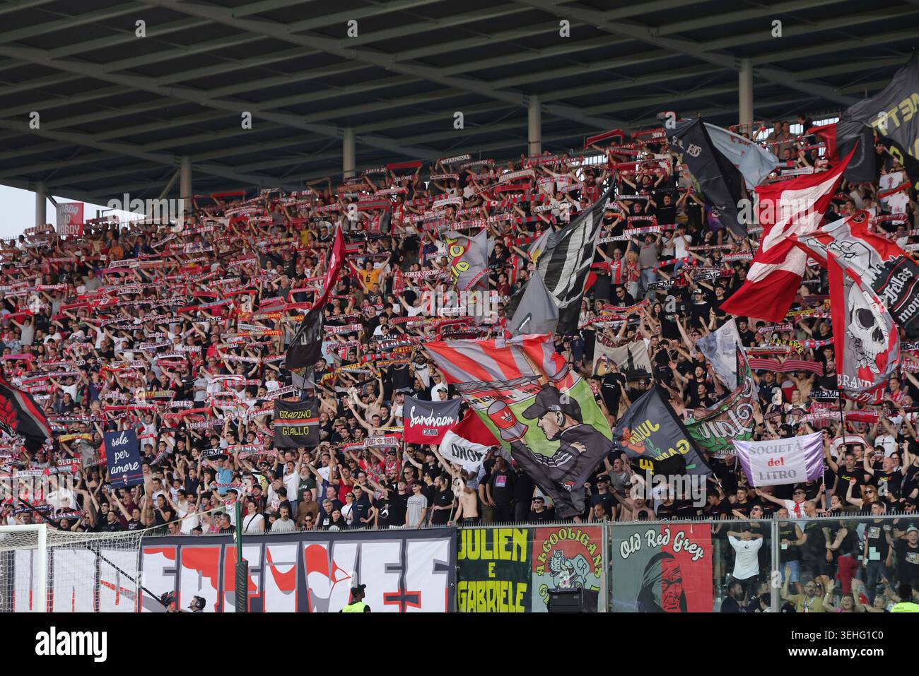supporters Cremonese's during the Serie A soccer match between ...