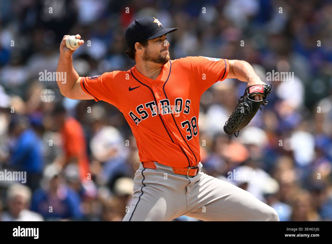 Houston Astros starter Peter Lambert delivers a pitch during the first ...