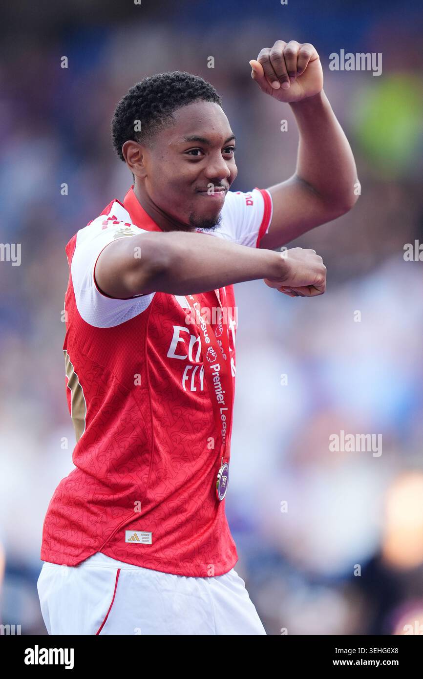 Arsenal's Myles Lewis-Skelly after the Premier League match at Selhurst ...