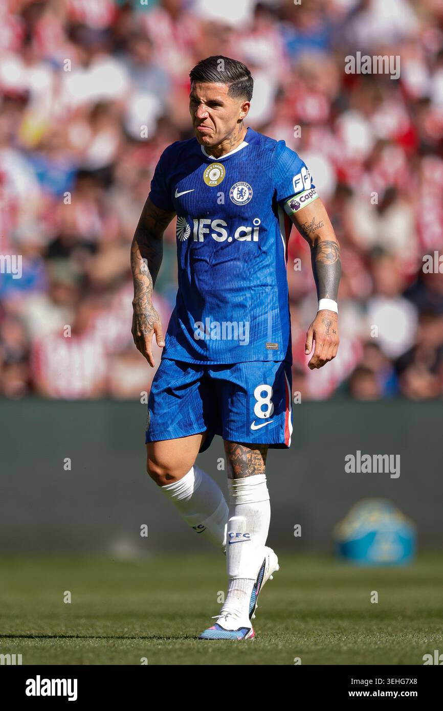 Enzo Fernandez of Chelsea during the Sunderland v Chelsea Premier ...