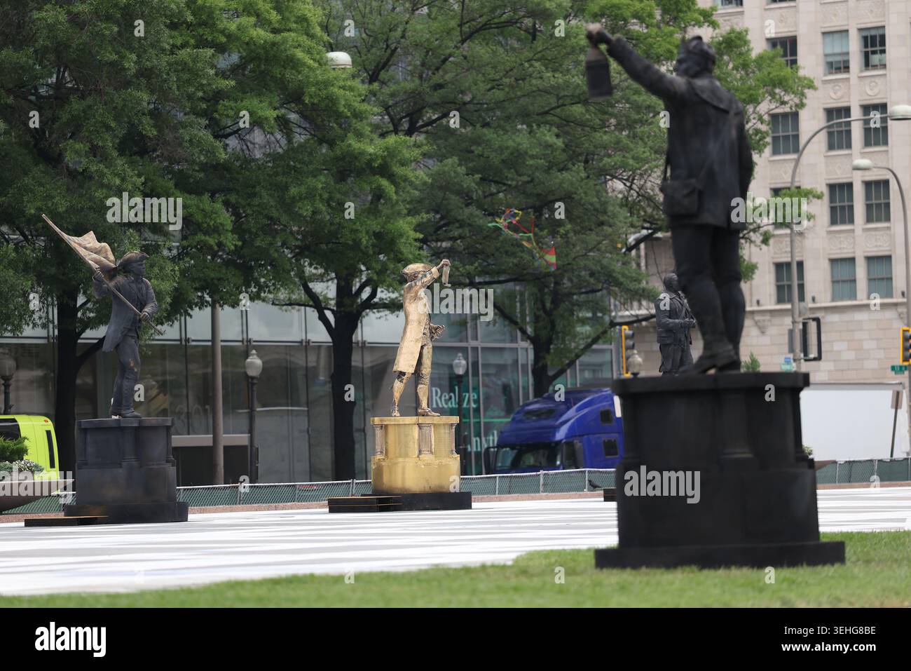 WASHINGTON, D.C. MAY 24: View of New Statues On display at Freedom ...