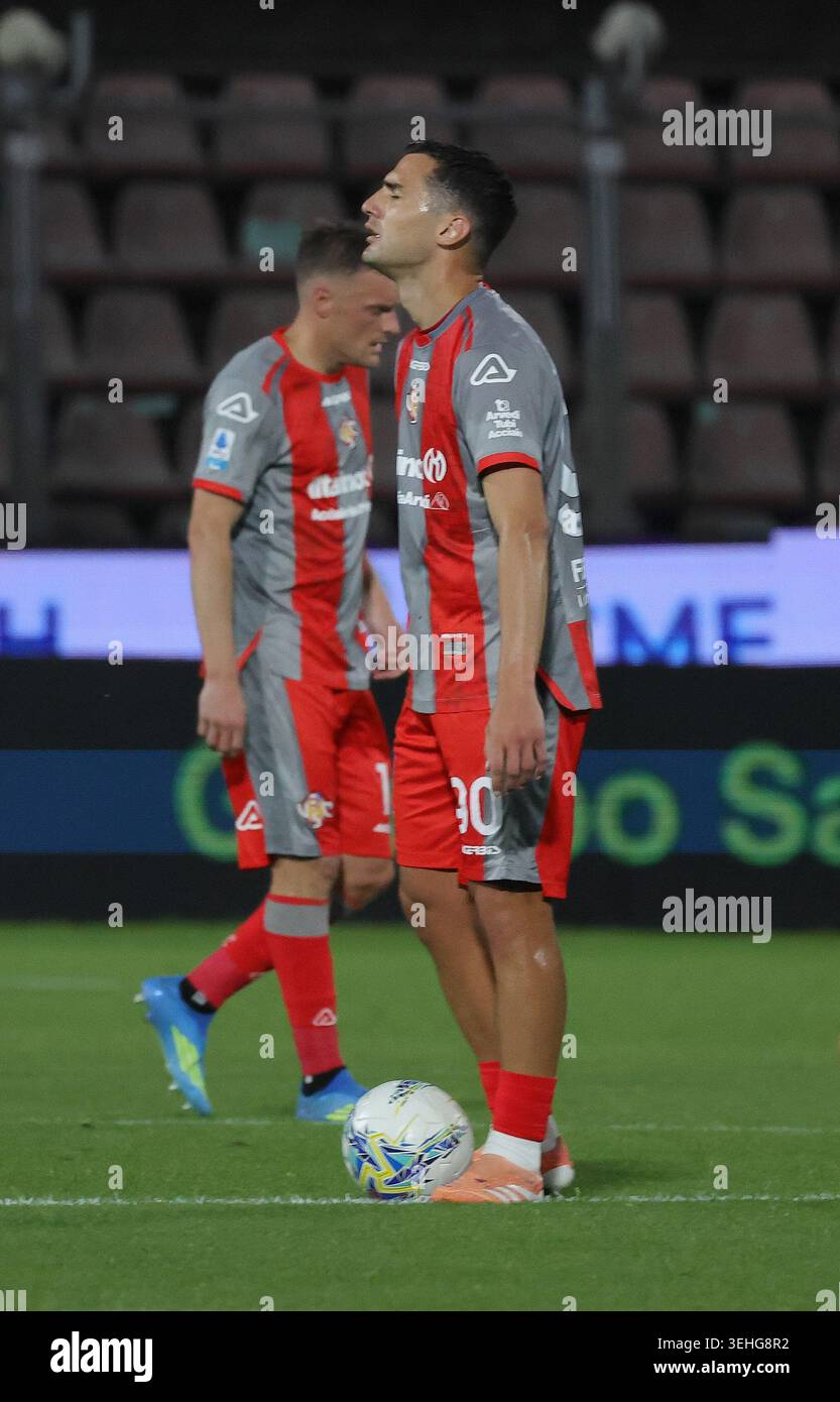 shows his dejection Cremonese's Federico Bonazzoli during the Serie A ...