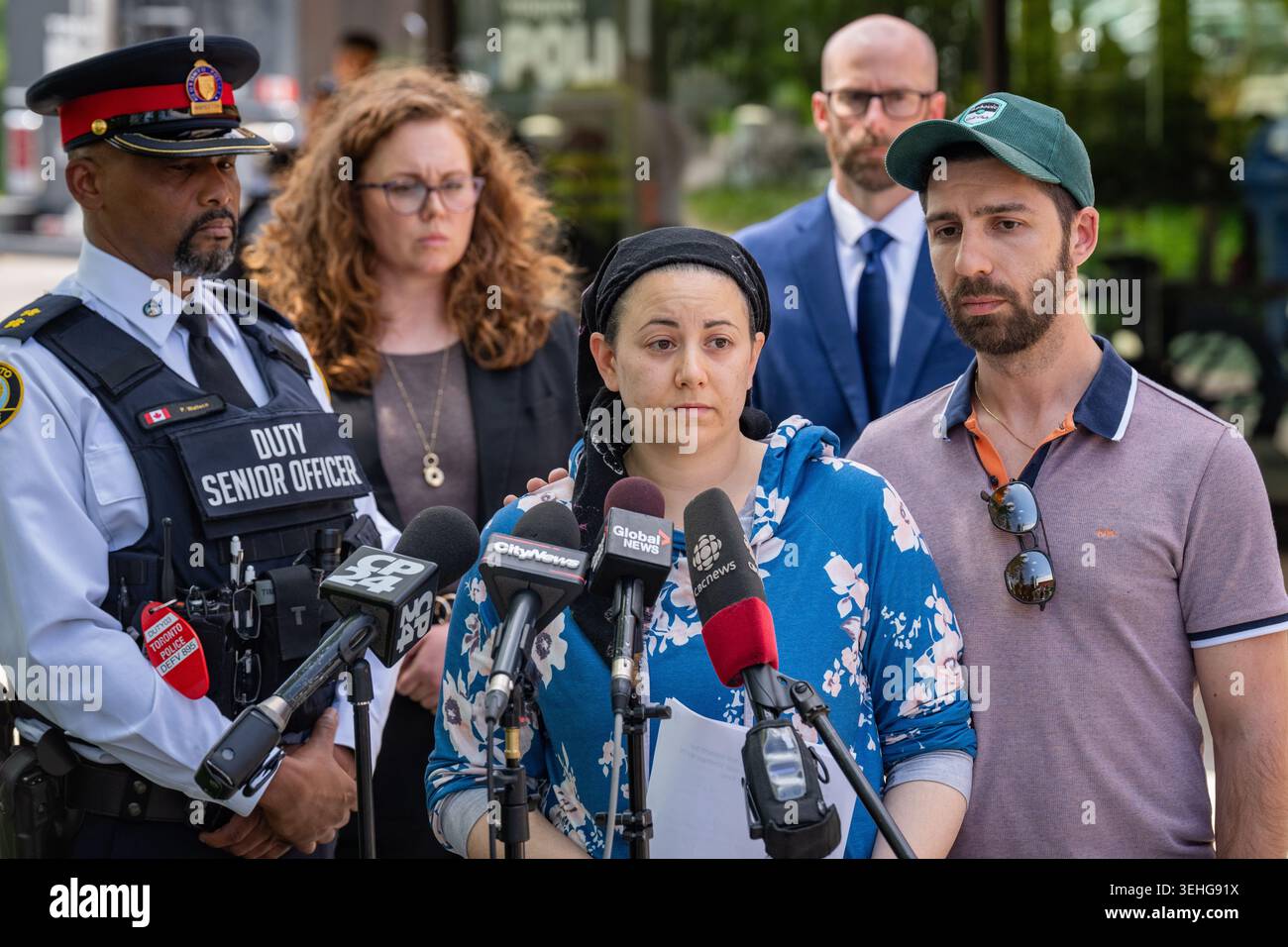 Shira and Joseph, parents of missing 14-year-old Esther, speak during a ...