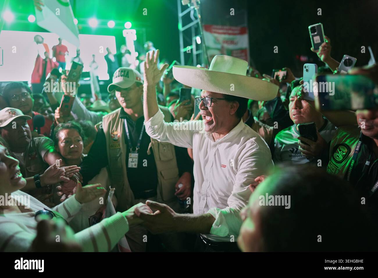 Presidential candidate Roberto Sanchez of Together for Peru party ...