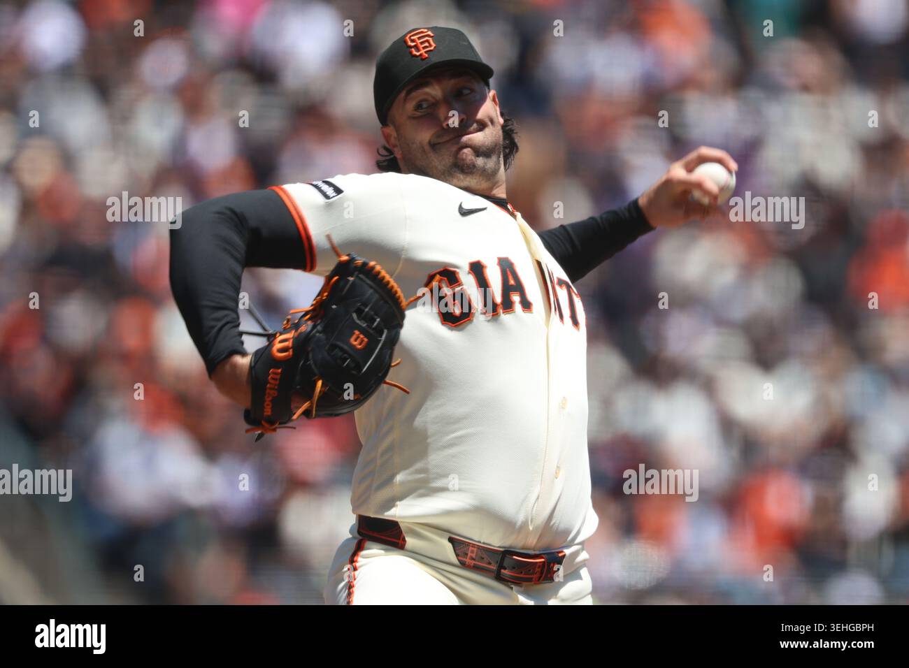 San Francisco Giants pitcher Robbie Ray throws during the first inning ...