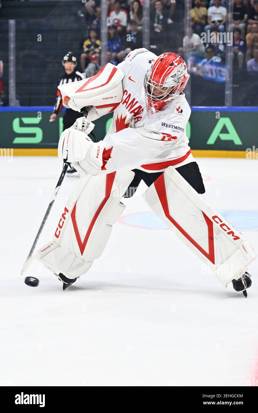 Goalkeeper Jet Greaves (CAN) in action during to the group B match of ...